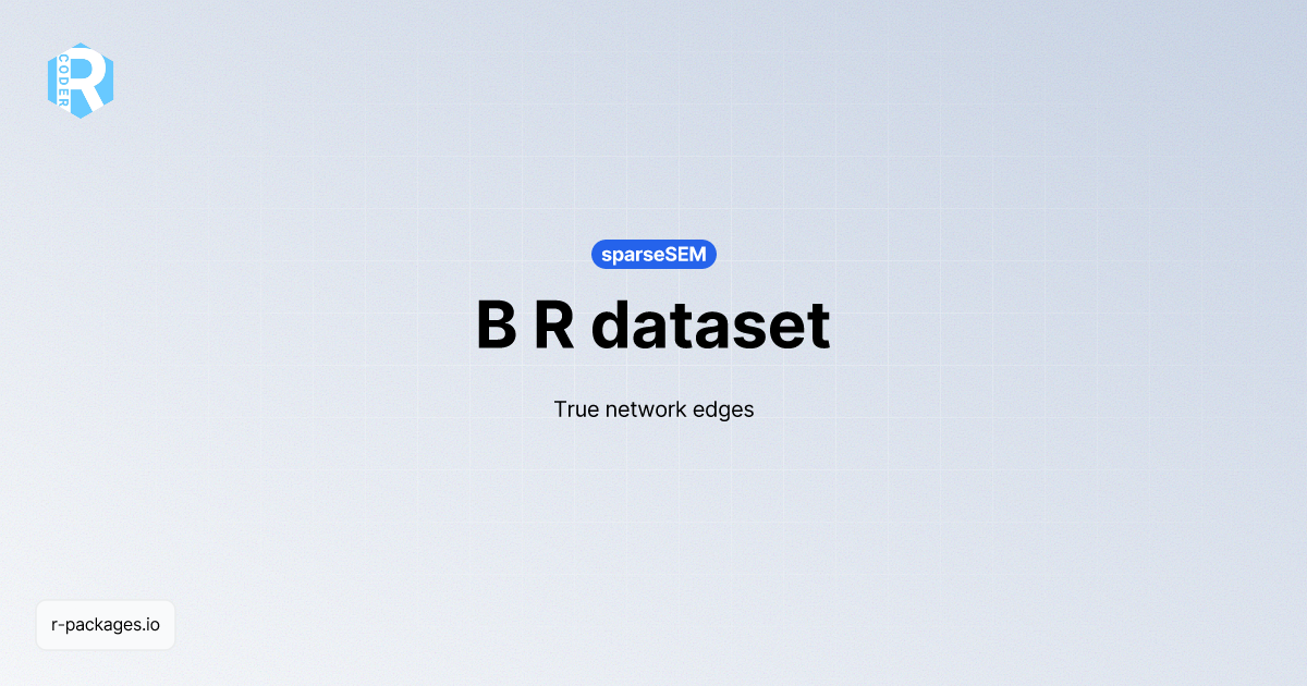 B dataset | R PACKAGES