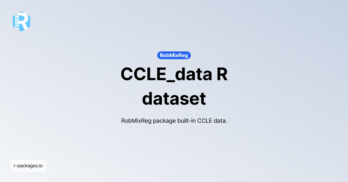 CCLE_data dataset | R PACKAGES