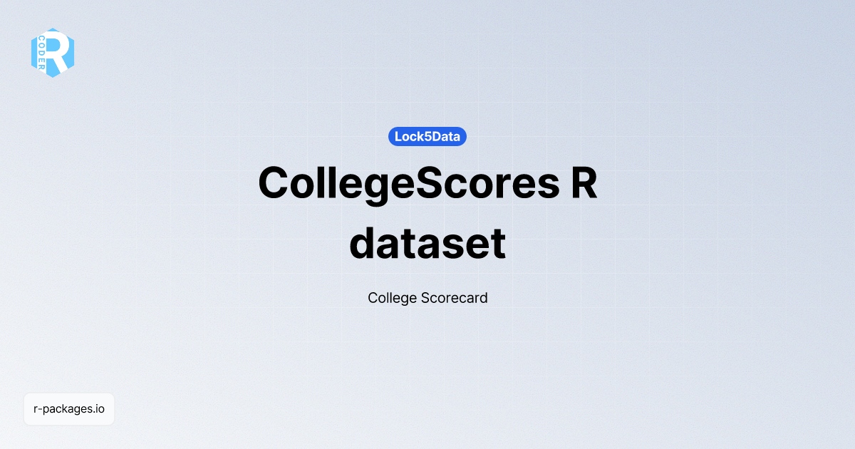 CollegeScores dataset | R PACKAGES