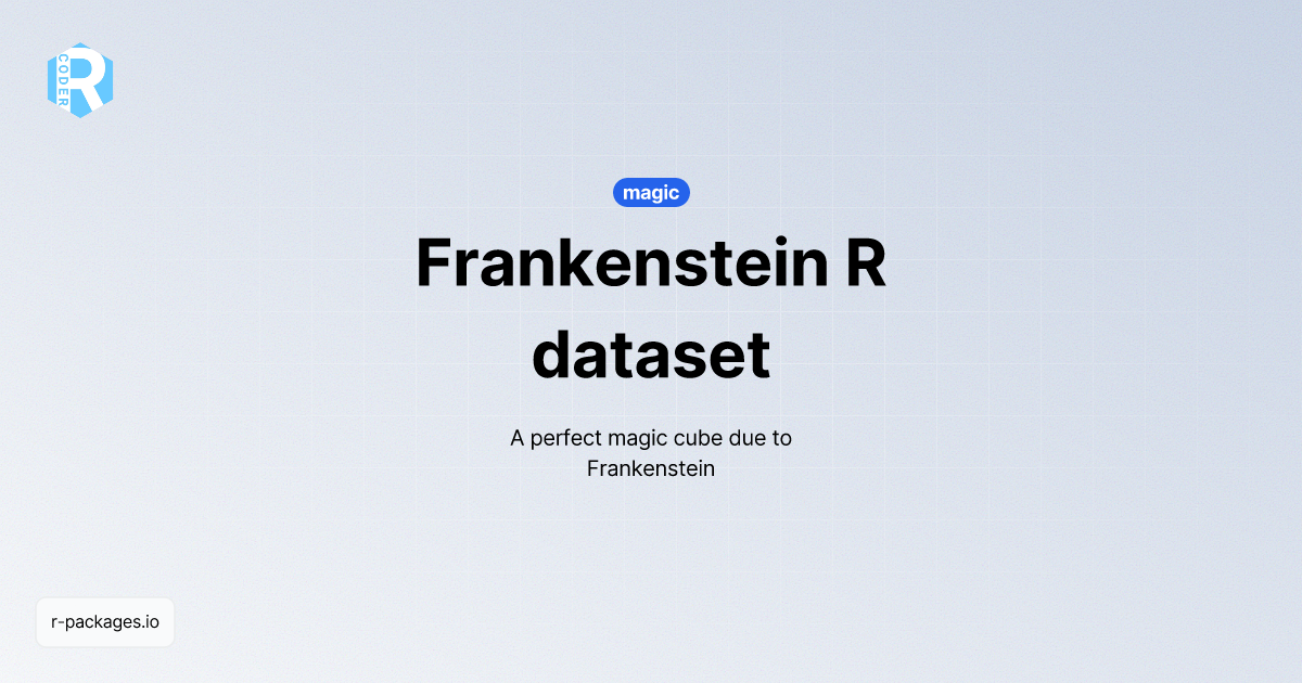 Frankenstein dataset | R PACKAGES