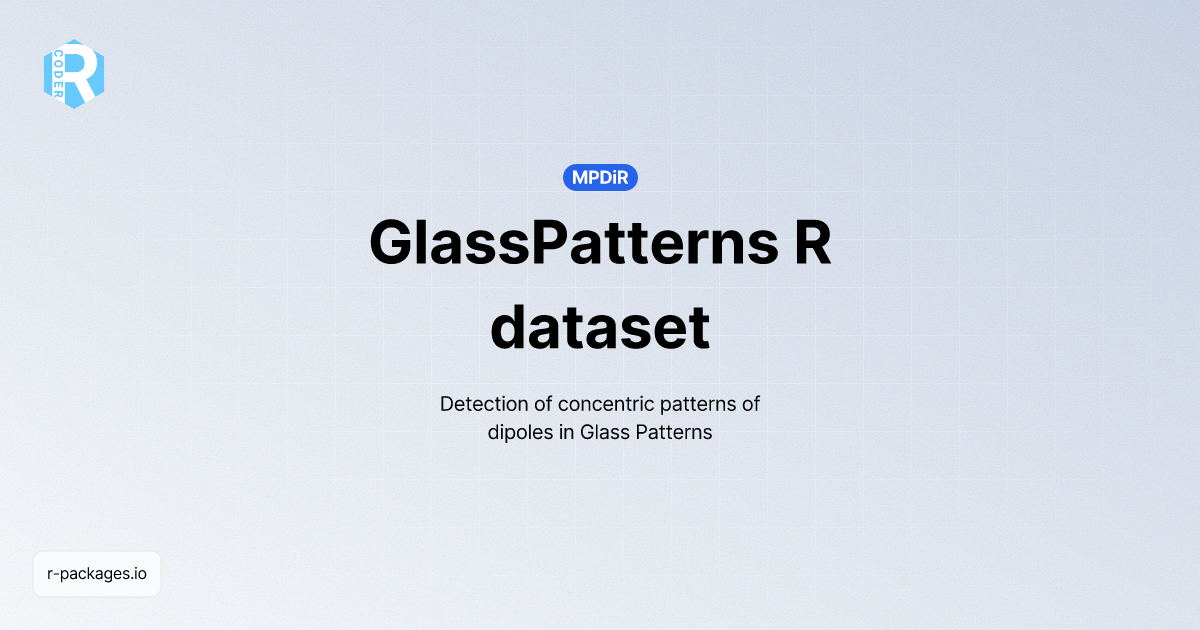 GlassPatterns dataset | R PACKAGES