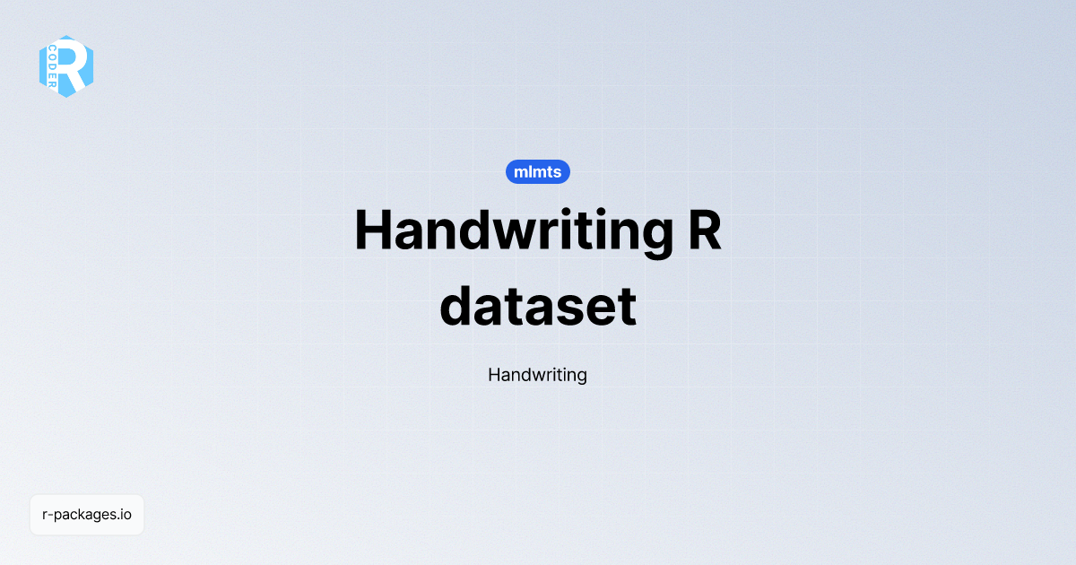 Handwriting dataset | R PACKAGES