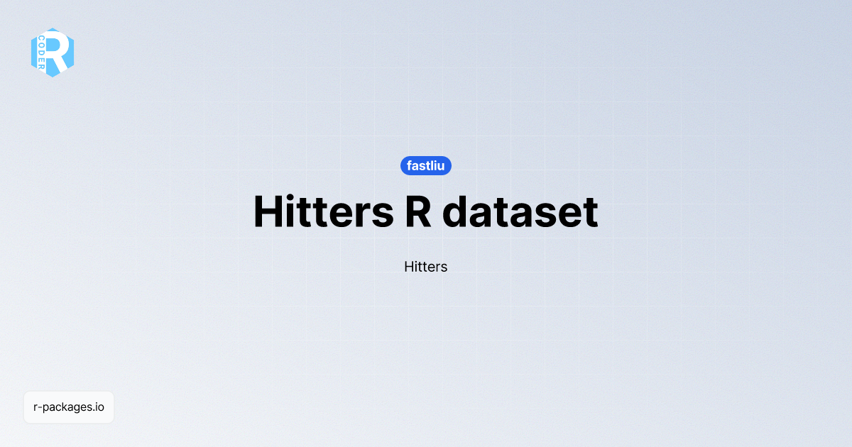 Hitters dataset | R PACKAGES