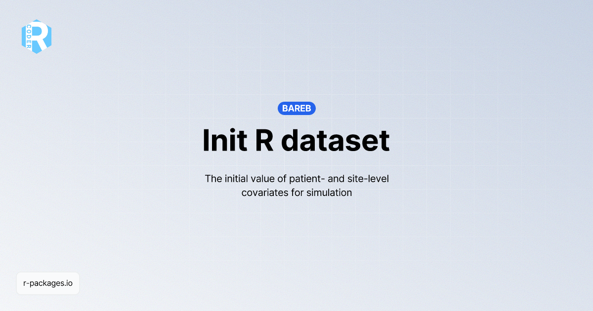 Init dataset | R PACKAGES