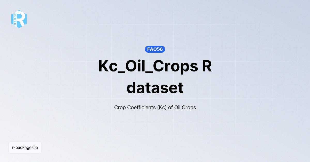 Kc_Oil_Crops dataset | R PACKAGES