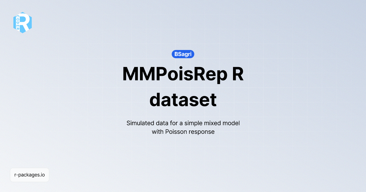 MMPoisRep dataset | R PACKAGES