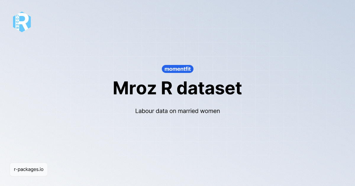 Mroz dataset | R PACKAGES