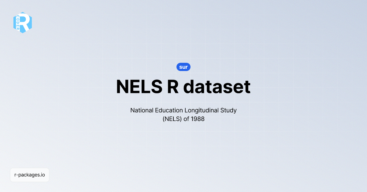 NELS dataset | R PACKAGES