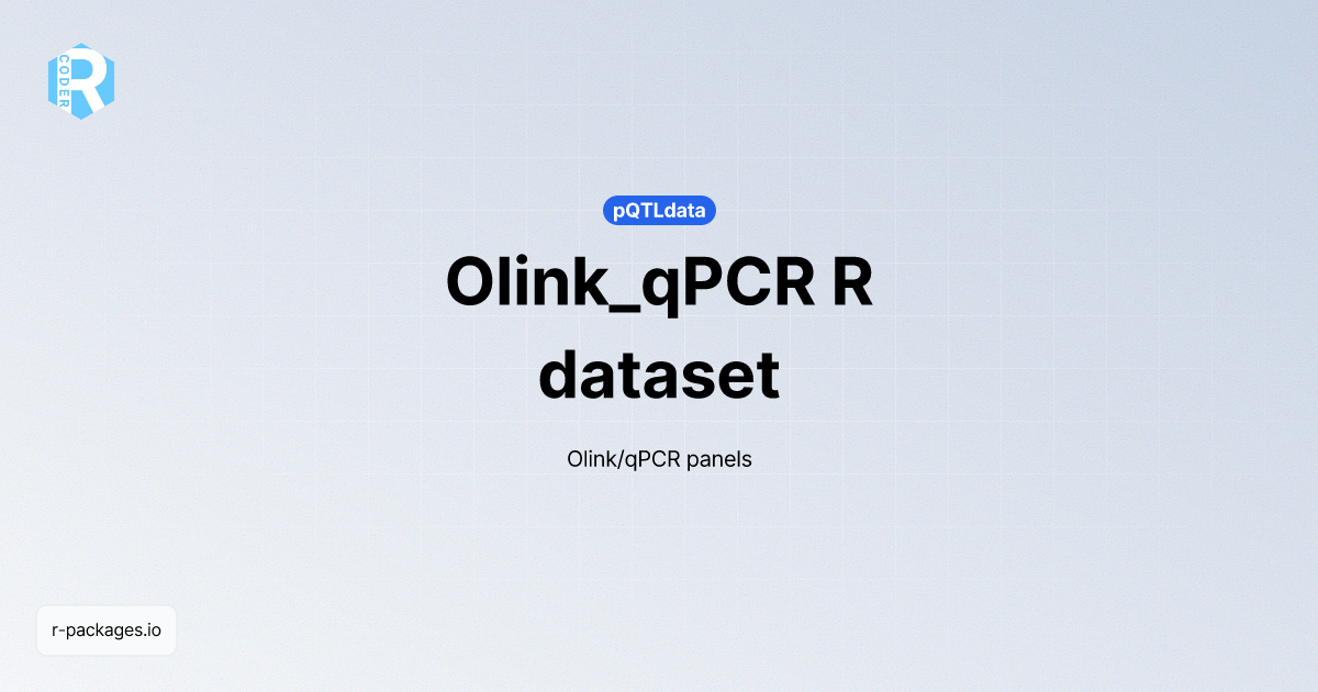 Olink_qPCR dataset | R PACKAGES