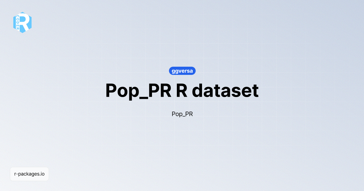 Pop_PR dataset | R PACKAGES