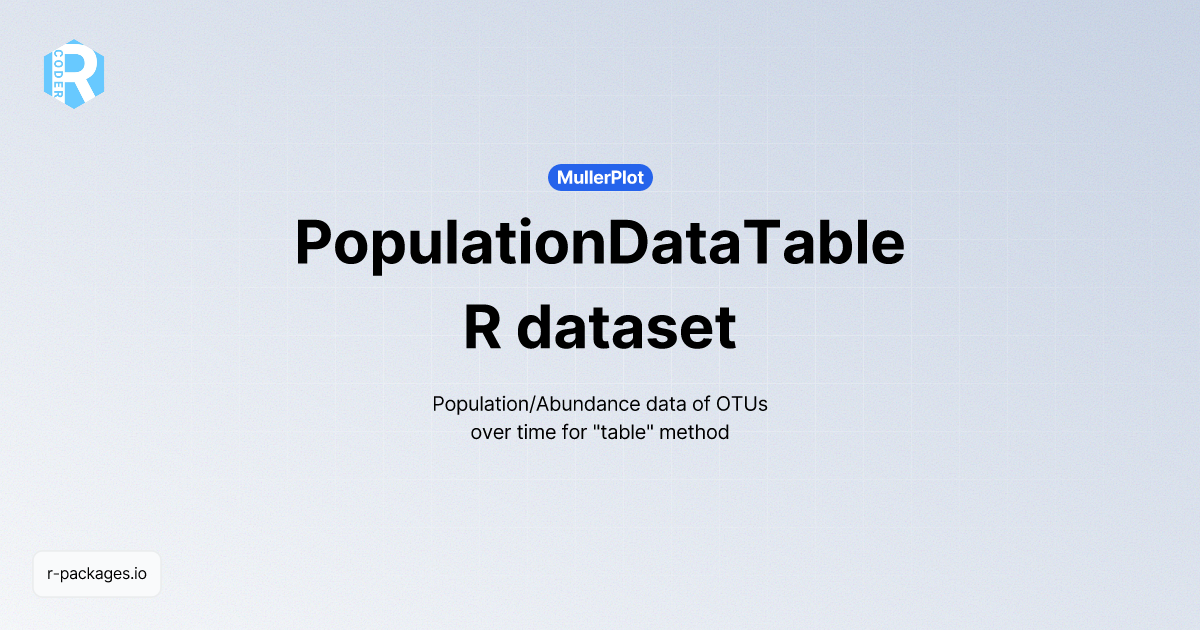 PopulationDataTable dataset | R PACKAGES