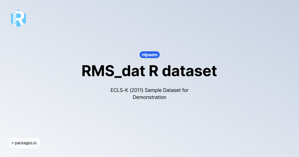 RMS_dat dataset | R PACKAGES