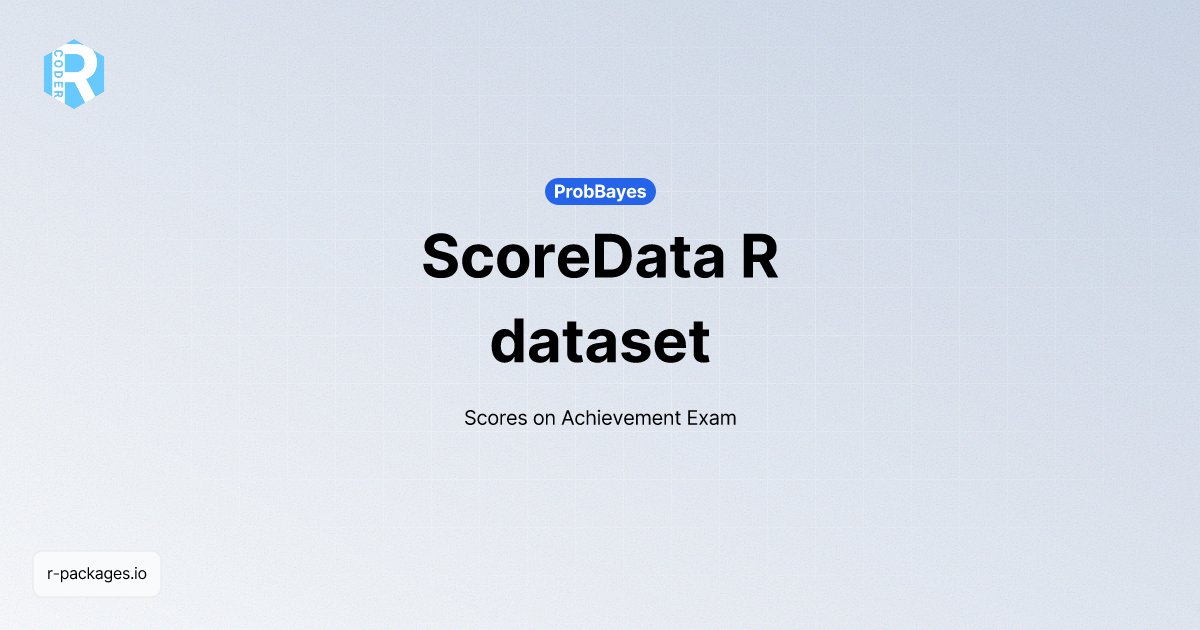 ScoreData dataset | R PACKAGES
