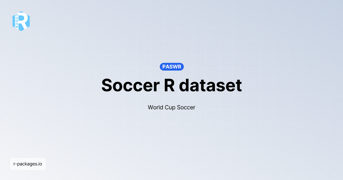 Soccer dataset | R PACKAGES