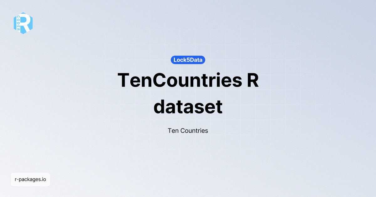 TenCountries dataset | R PACKAGES