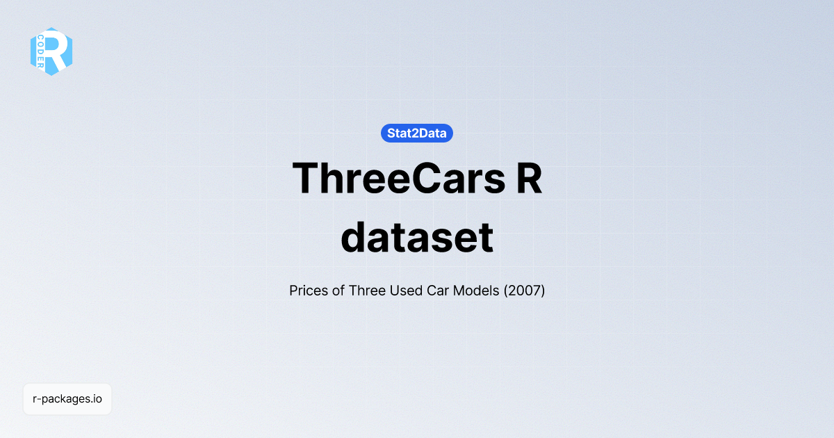ThreeCars dataset | R PACKAGES