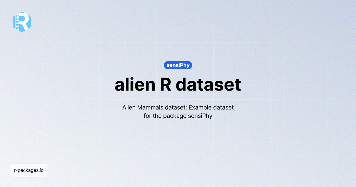alien dataset | R PACKAGES