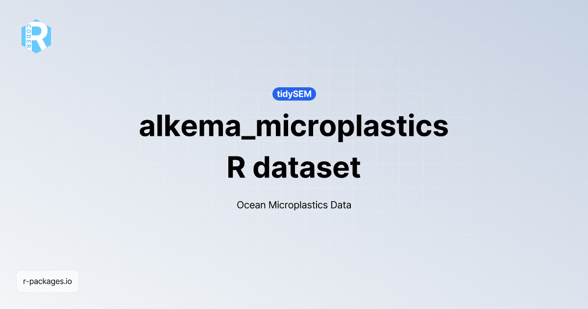 alkema_microplastics dataset | R PACKAGES