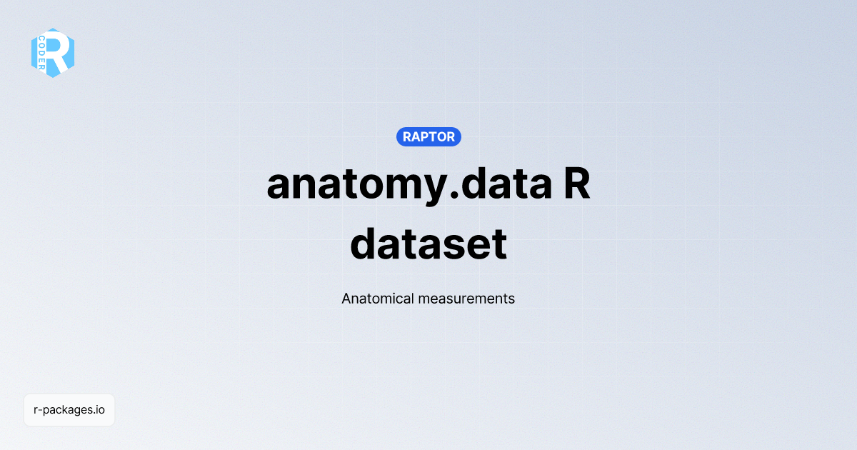anatomy.data dataset | R PACKAGES