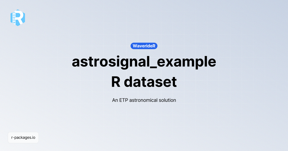 astrosignal_example dataset | R PACKAGES