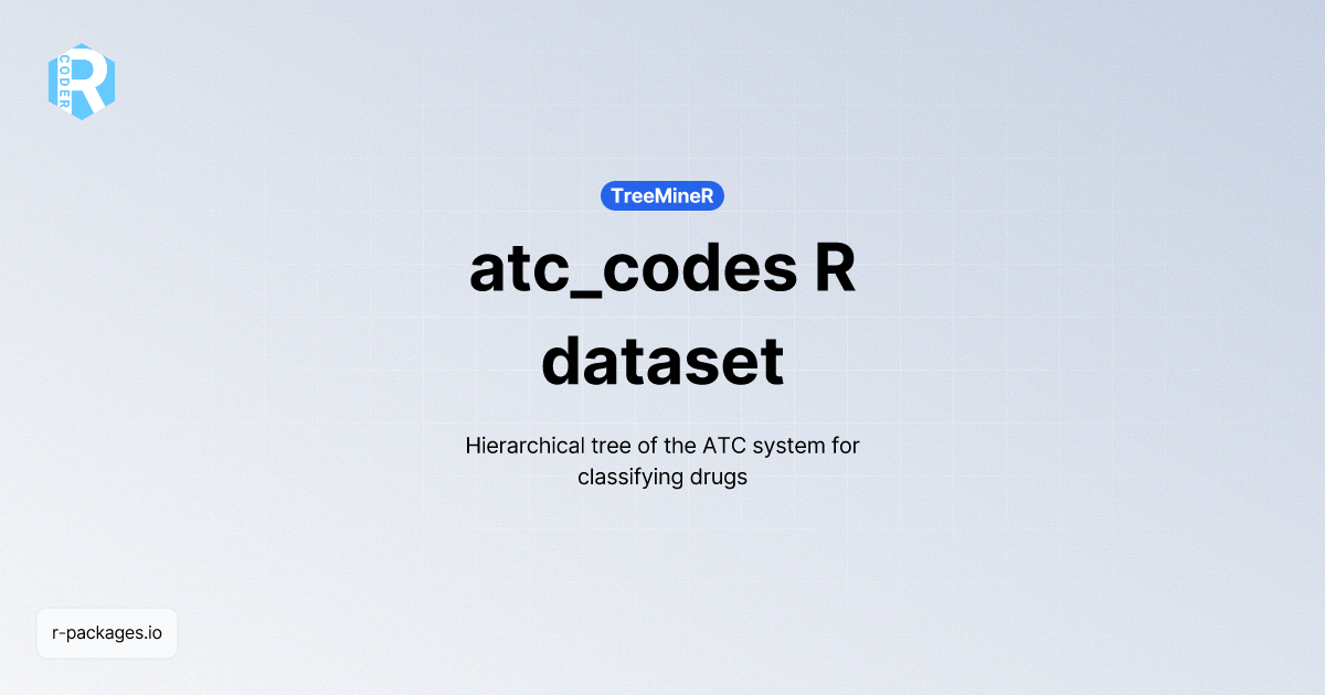 Atc Codes Dataset R Packages