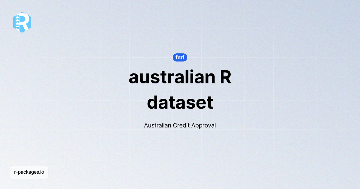 australian dataset | R PACKAGES