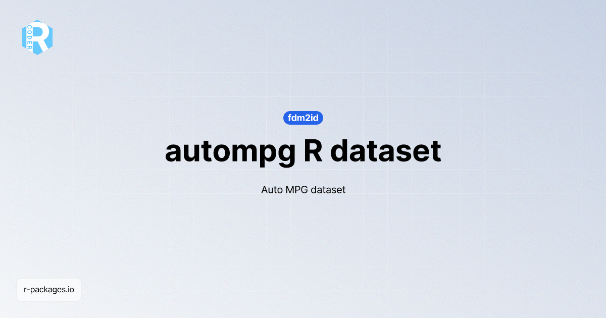 autompg dataset | R PACKAGES
