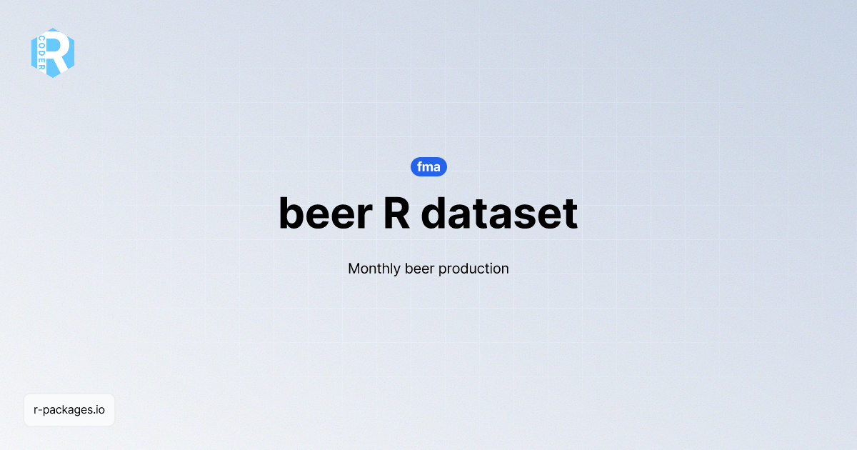 beer dataset | R PACKAGES