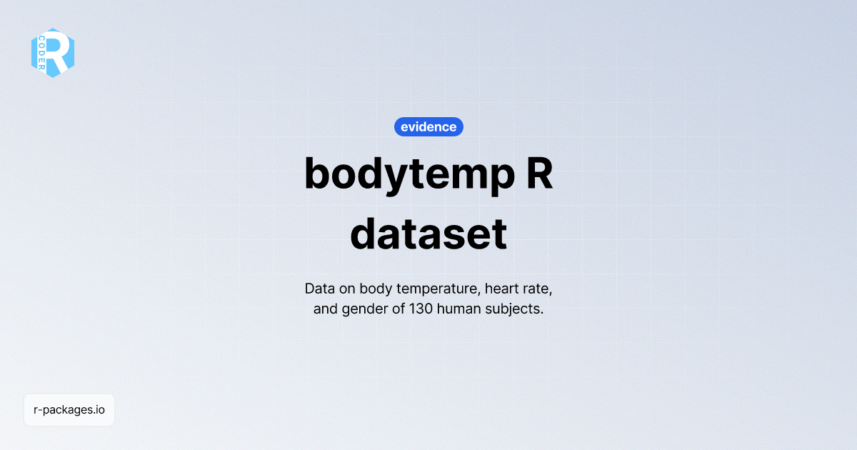 bodytemp dataset | R PACKAGES