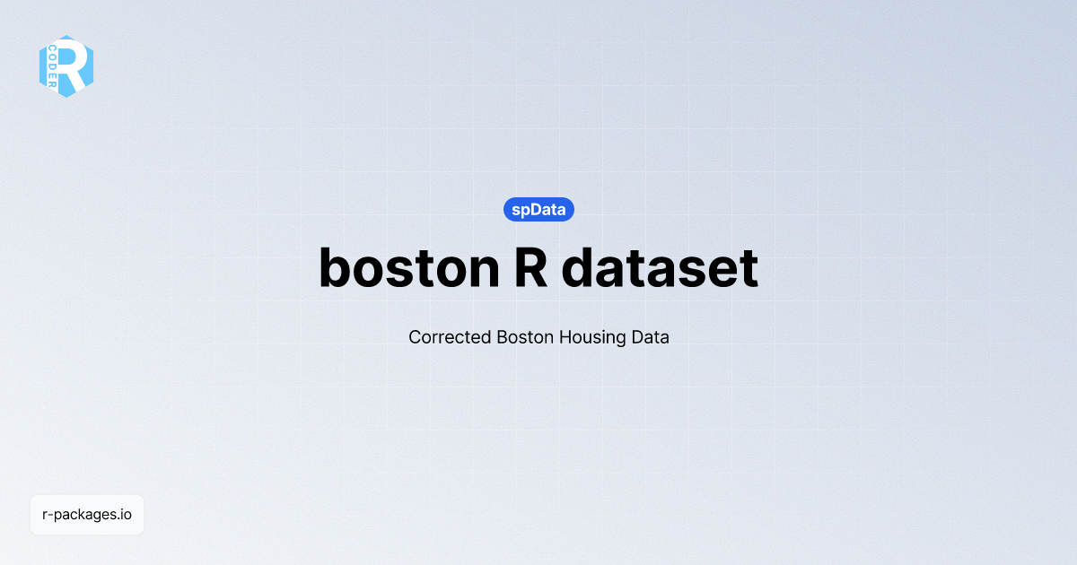 boston dataset | R PACKAGES
