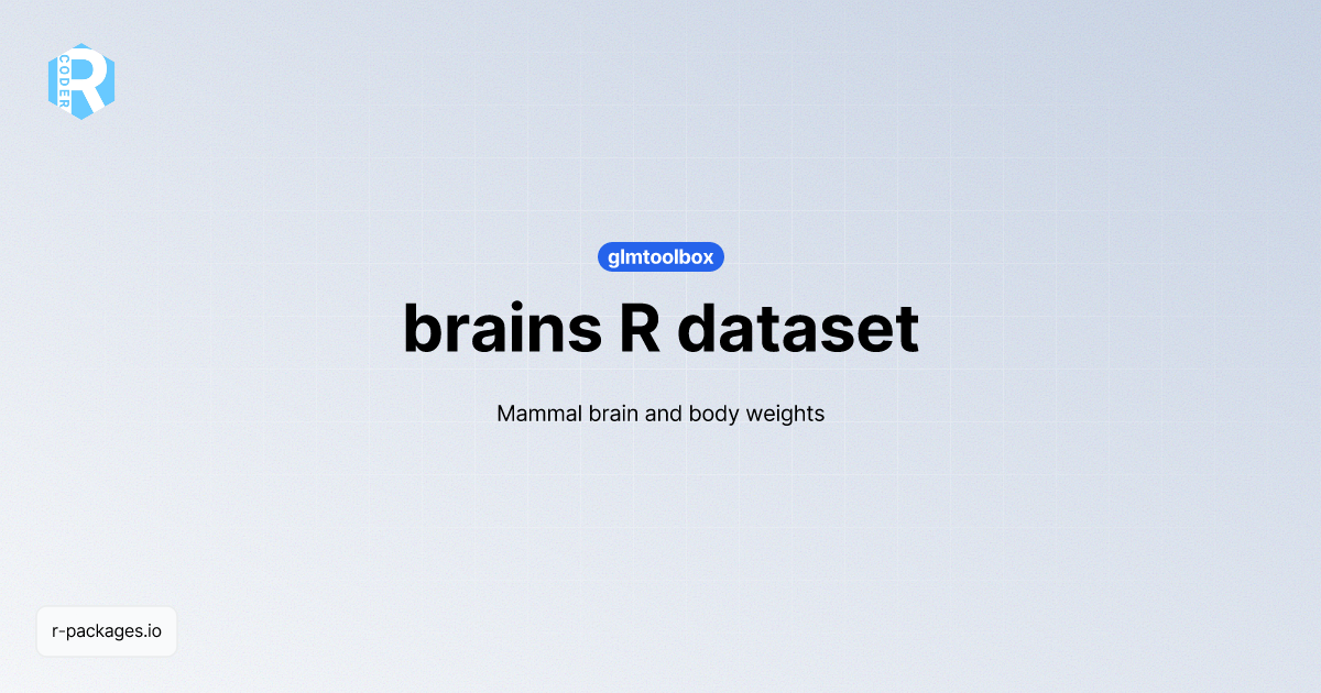 brains dataset | R PACKAGES