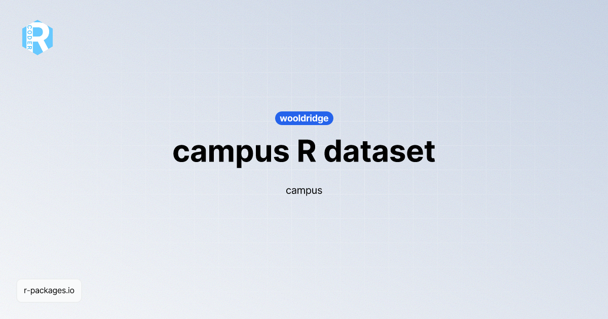 campus dataset | R PACKAGES