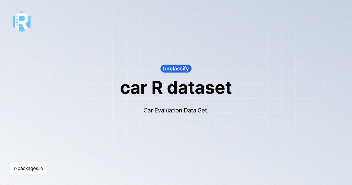 car dataset | R PACKAGES