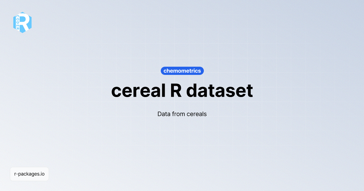 cereal dataset | R PACKAGES