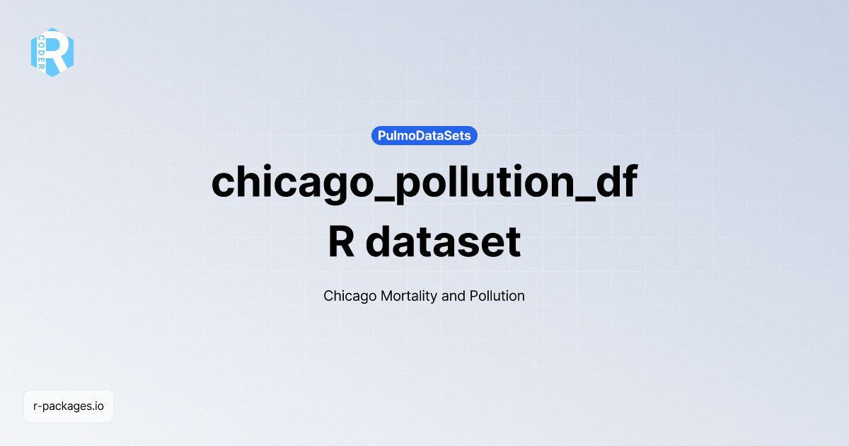 chicago_pollution_df dataset | R PACKAGES