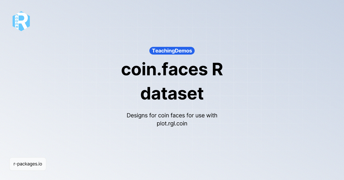 coin.faces dataset | R PACKAGES