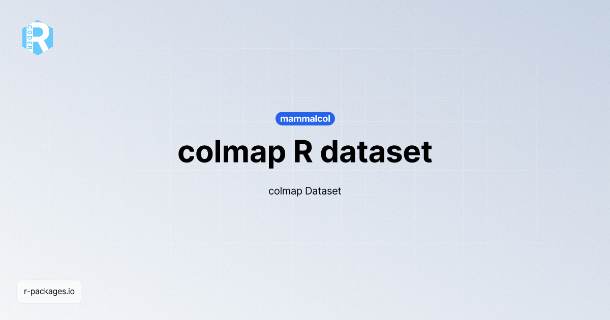 colmap dataset | R PACKAGES