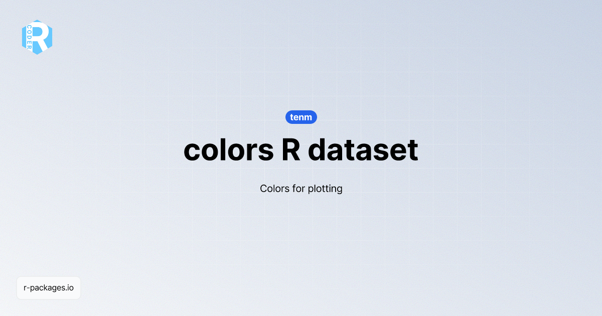 colors dataset | R PACKAGES