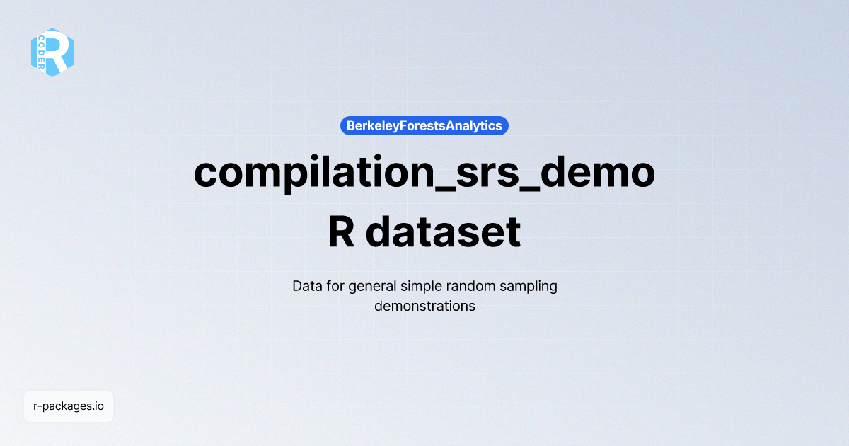 compilation_srs_demo dataset | R PACKAGES
