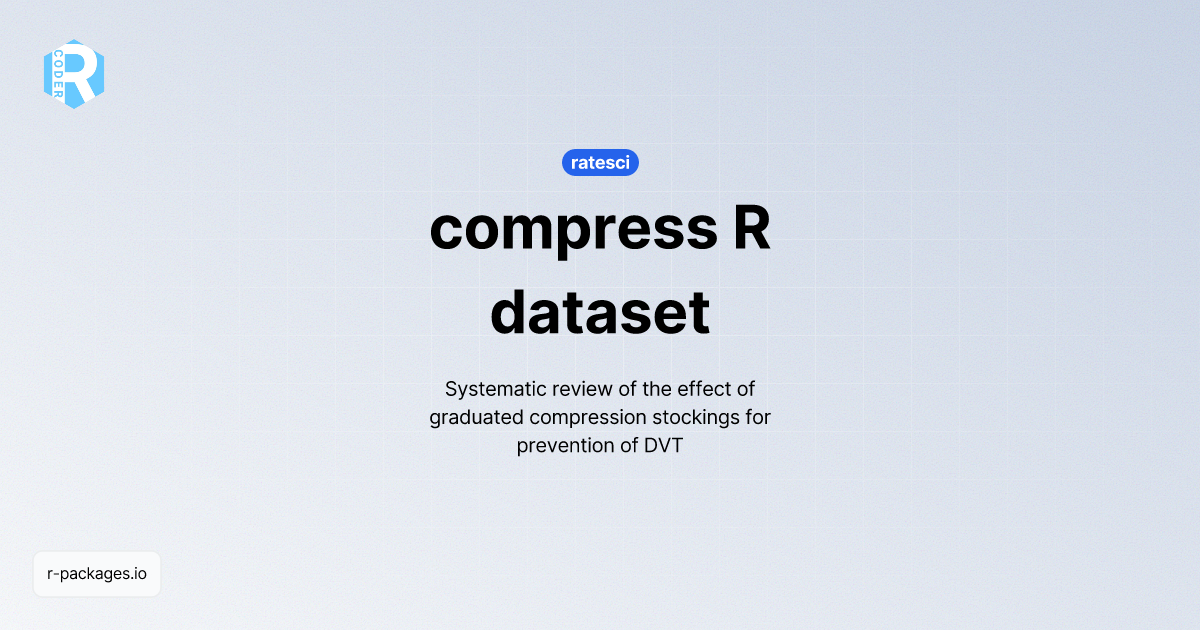 compress dataset | R PACKAGES