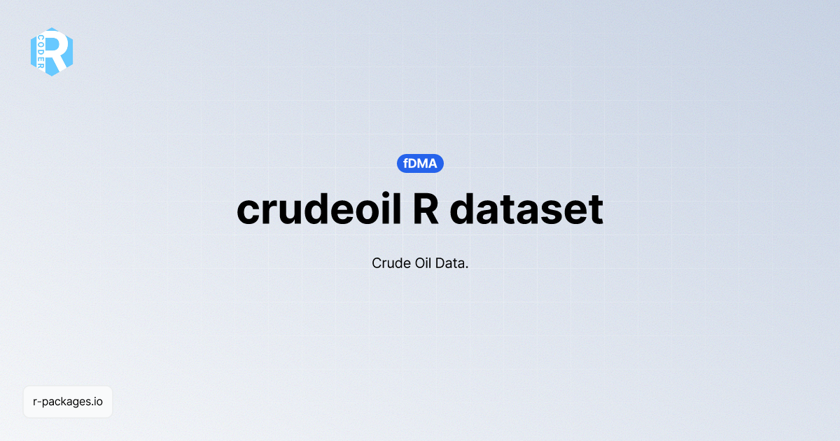 crudeoil dataset | R PACKAGES