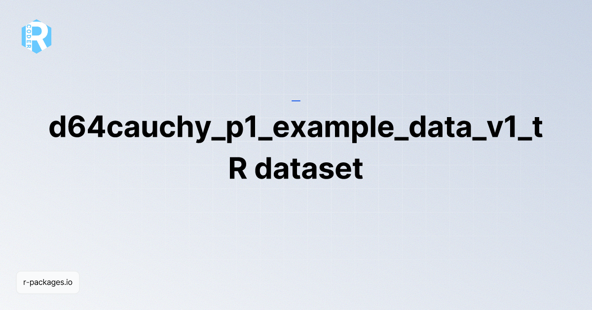 d64cauchy_p1_example_data_v1_t dataset | R PACKAGES