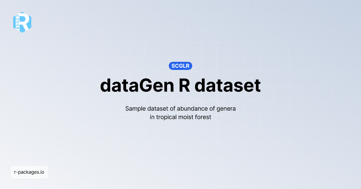 dataGen dataset | R PACKAGES