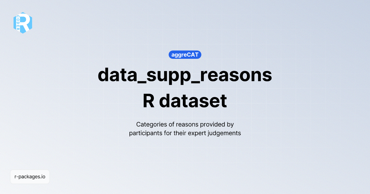 data_supp_reasons dataset | R PACKAGES