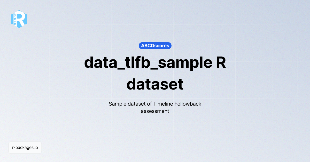 data_tlfb_sample dataset | R PACKAGES