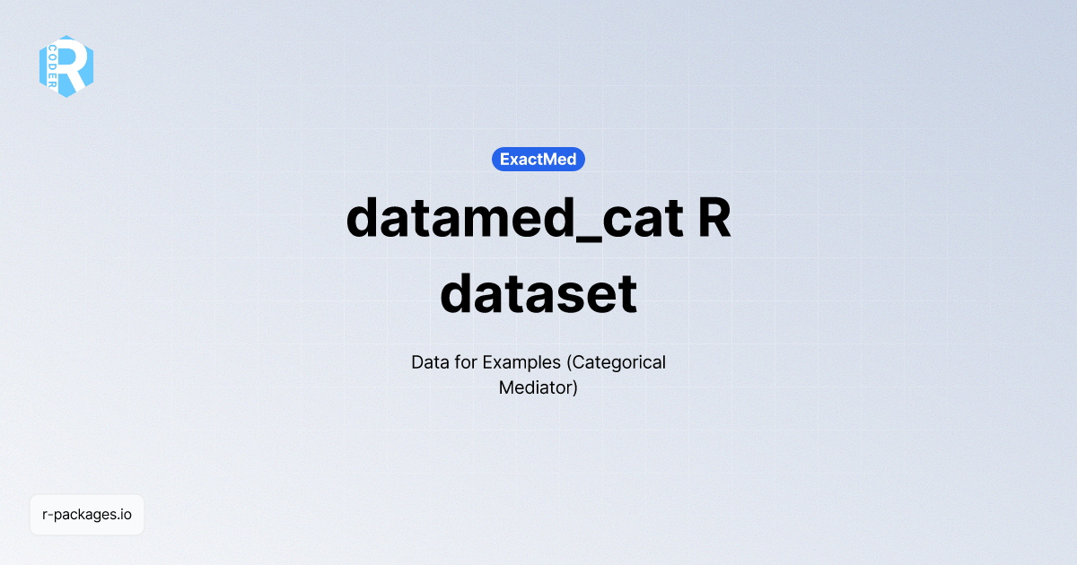 datamed_cat dataset | R PACKAGES