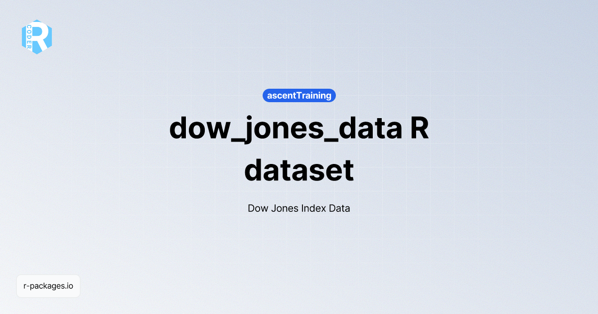 dow_jones_data dataset | R PACKAGES