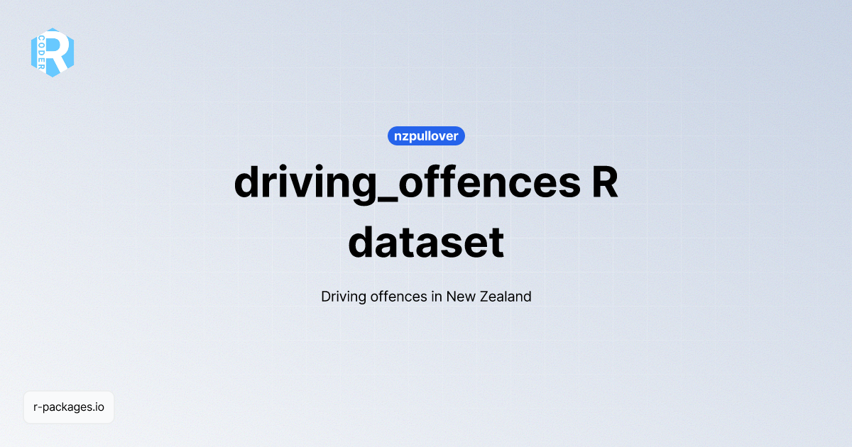 driving_offences dataset | R PACKAGES