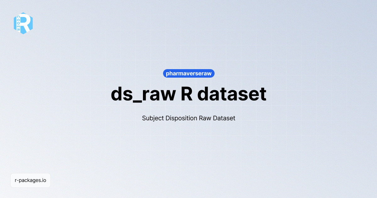 ds_raw dataset | R PACKAGES