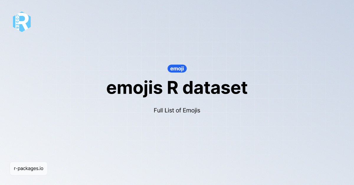 emojis dataset | R PACKAGES